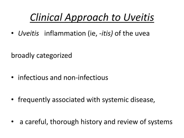 Classifications of etio pathogenesis of uveitis, anterior uveitis- dr.k ...
