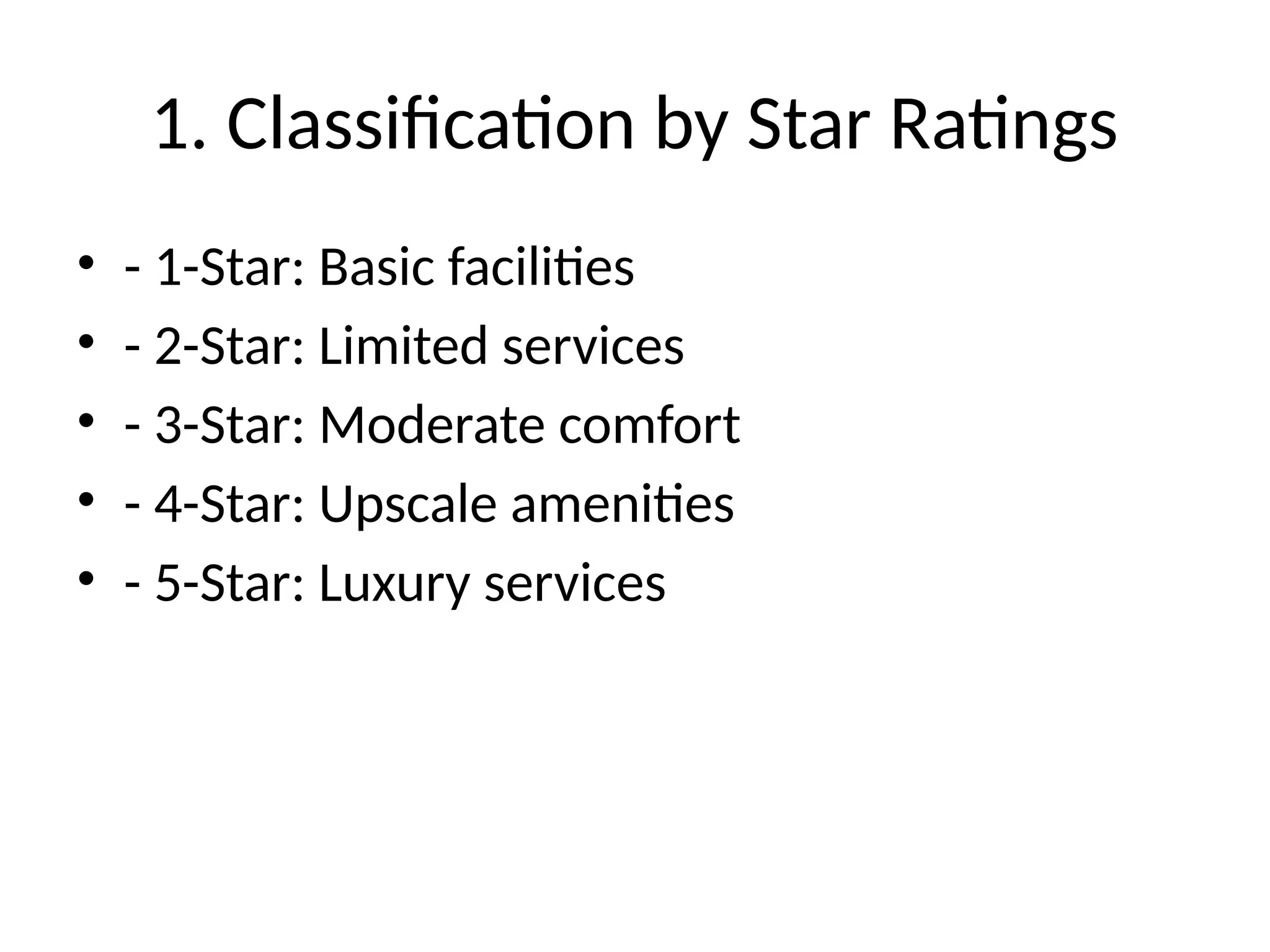 Classification of hotelsClassification of hotels | PPTX