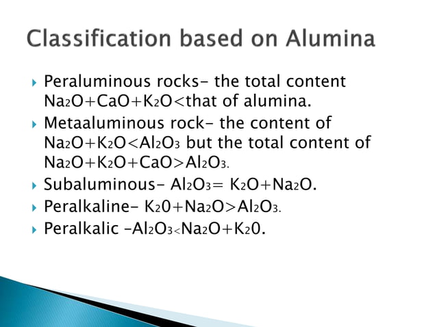 Classifications of igneous rocks | PPTX