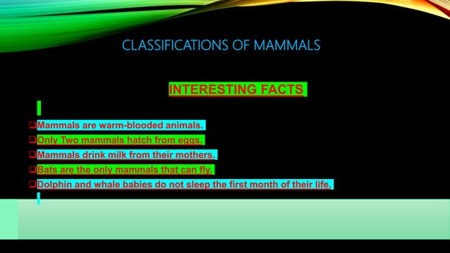 Classifications of mammals and aves | PPTX | Geology | Science