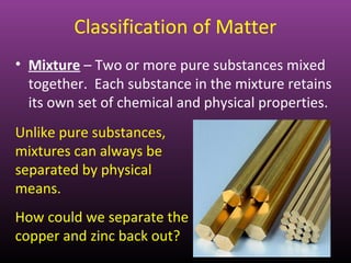 Classifications of Matter | PPT