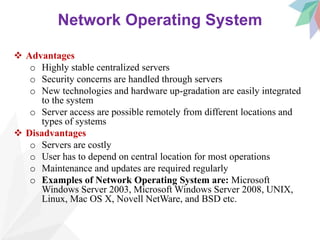 Classifications of OS.pptx | Operating Systems | Computer Software and Applications