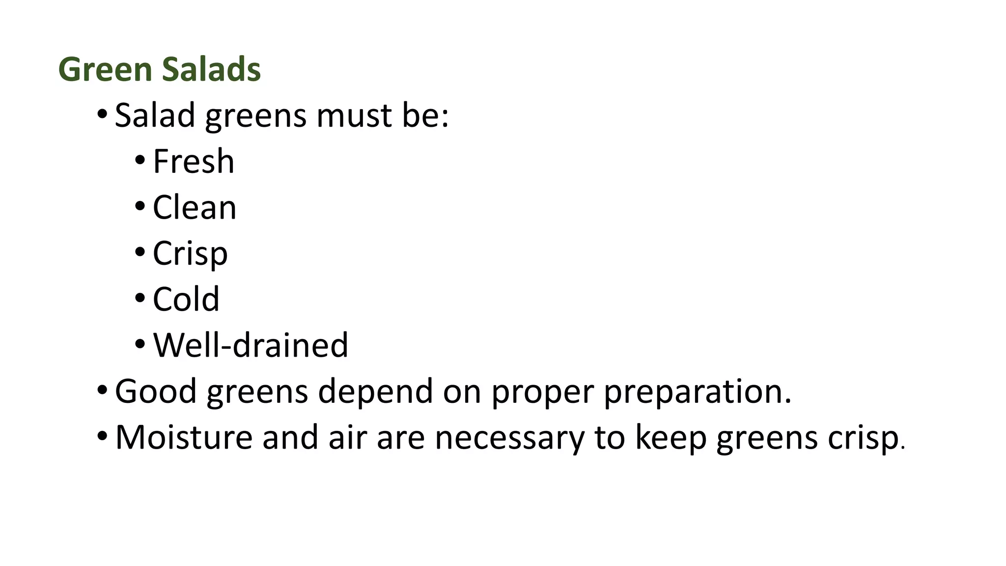 Classifications of salads | PPTX