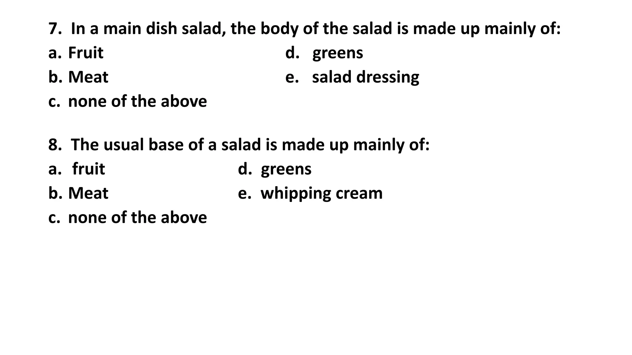 Classifications of salads | PPTX