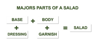 Classifications of salads | PPTX