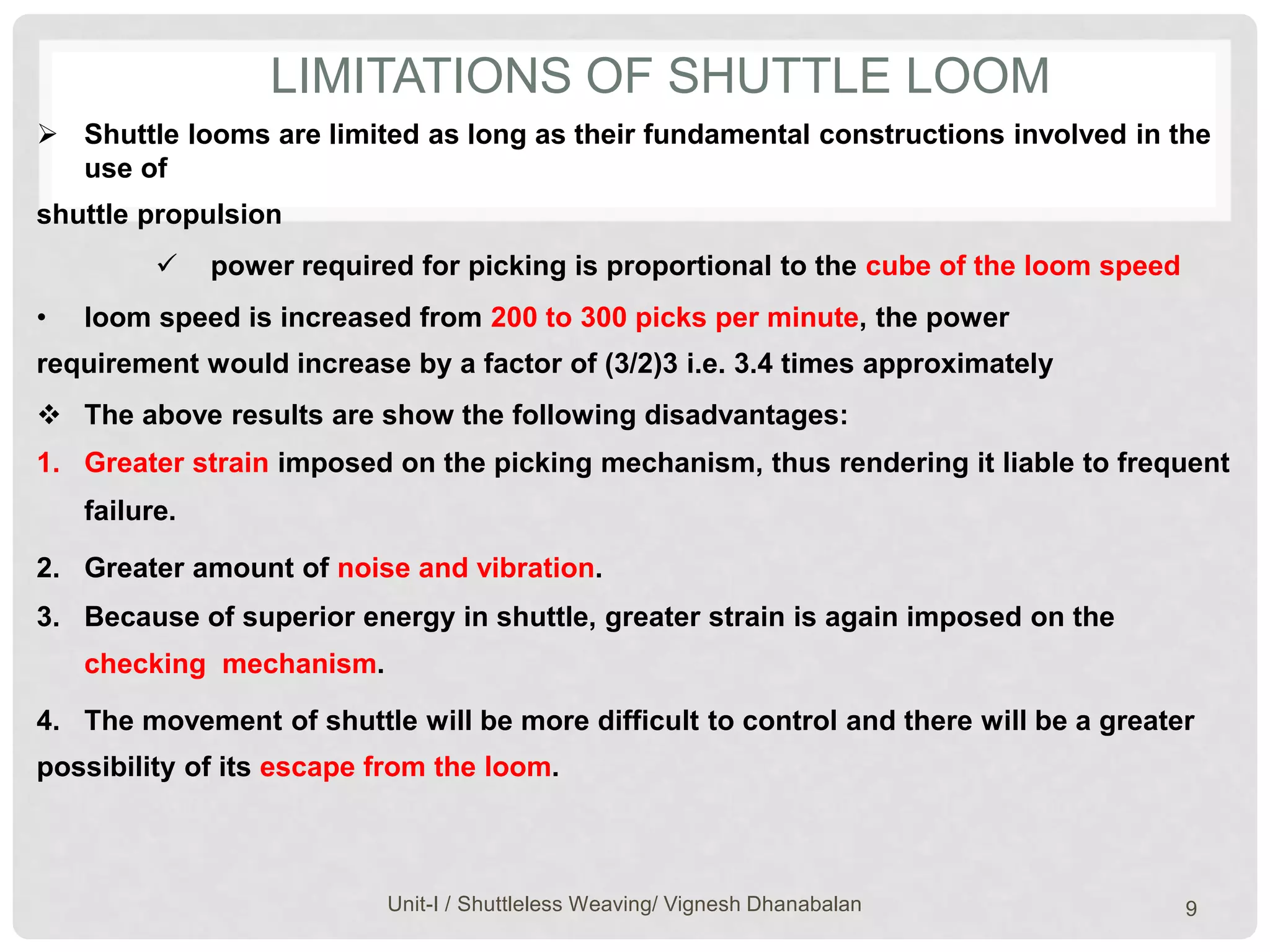 Classifications of shuttless weaving | PDF