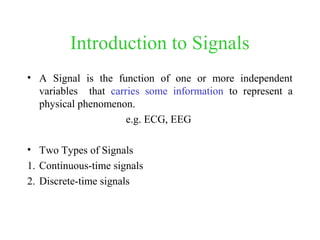 Classifications of signals vi sem cse it6502 | PPT