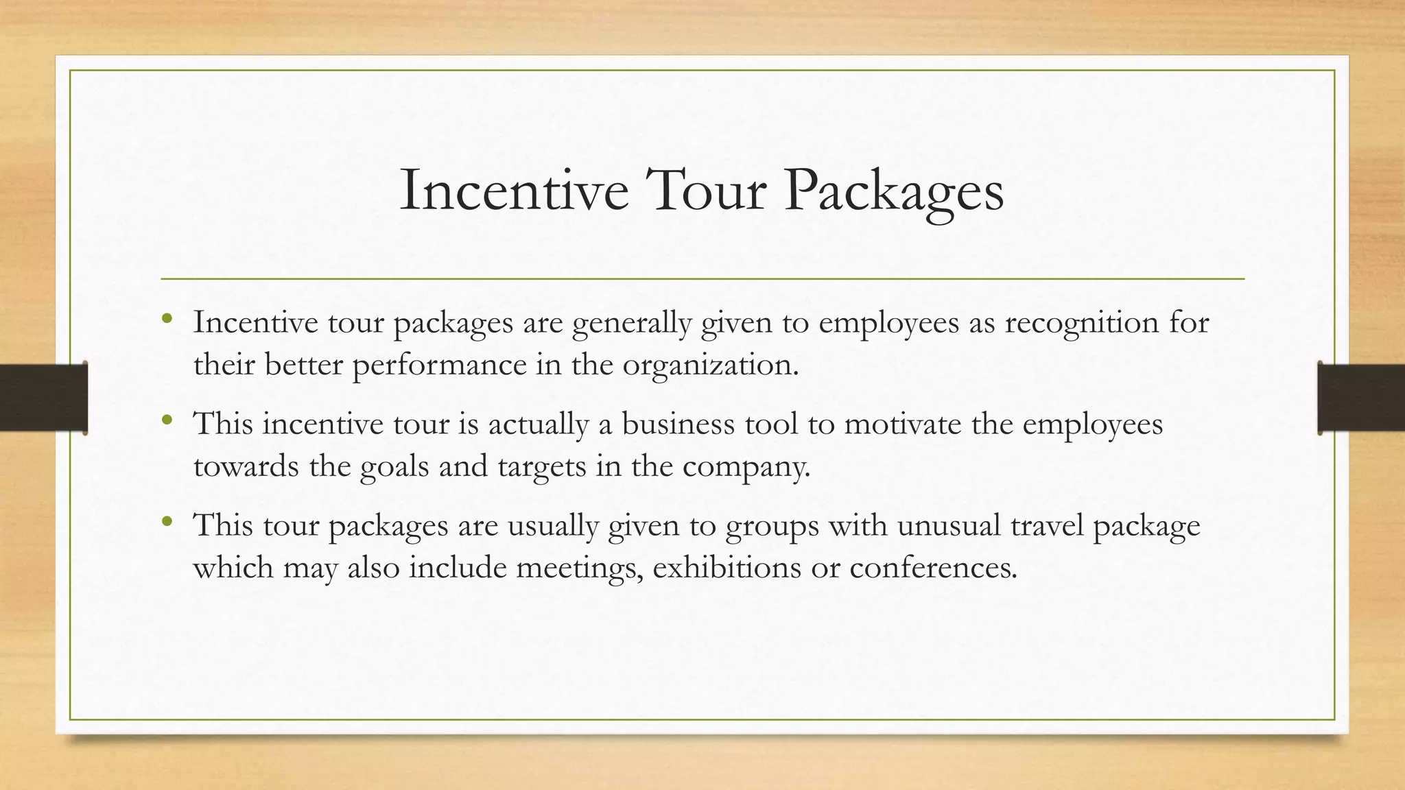 Classification of Tour Packages | PPTX