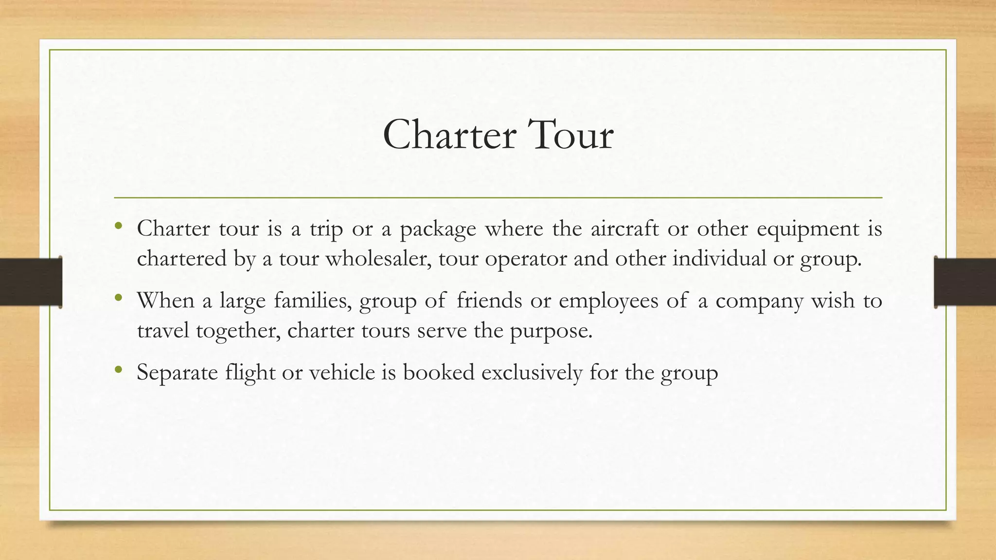Classification of Tour Packages | PPTX