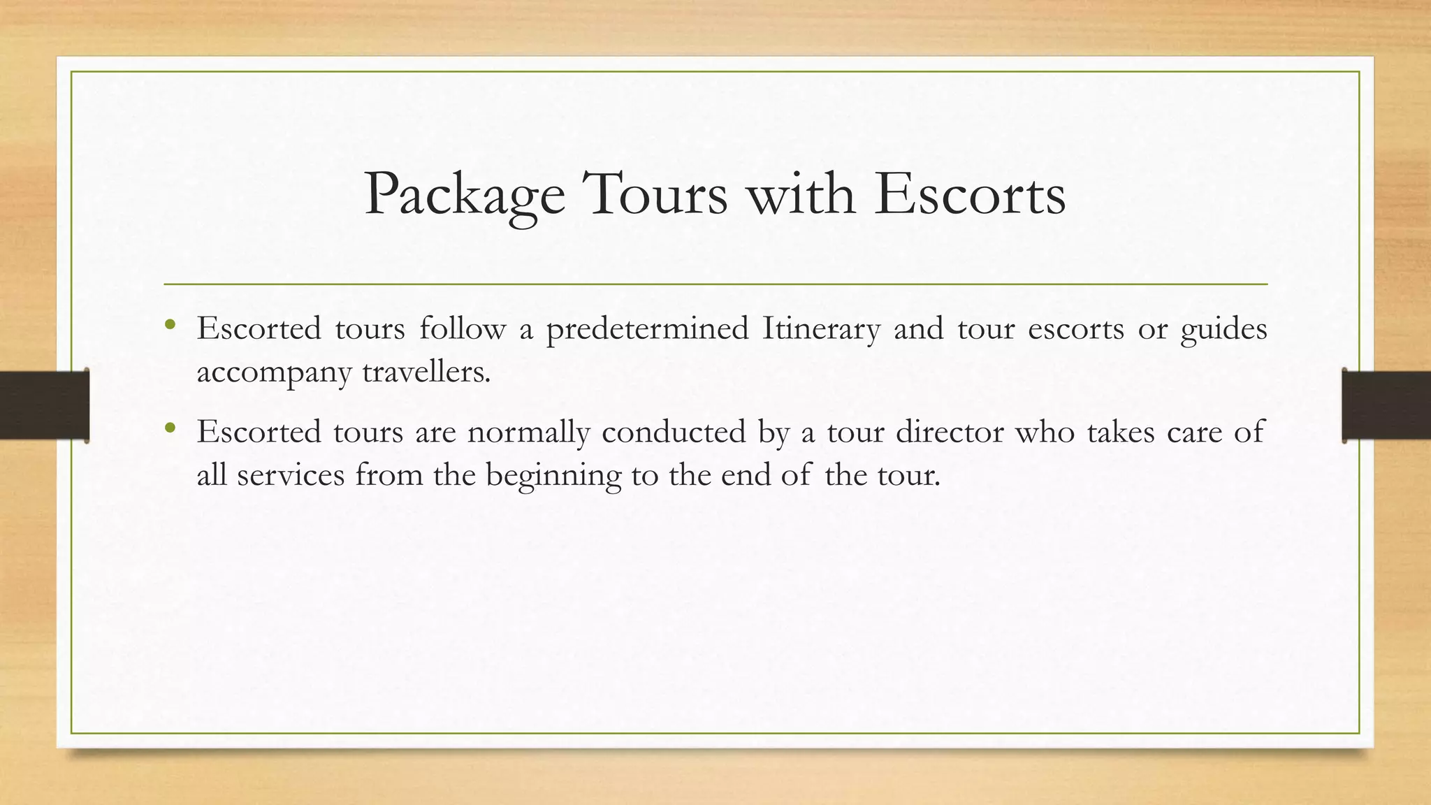 Classification of Tour Packages | PPTX