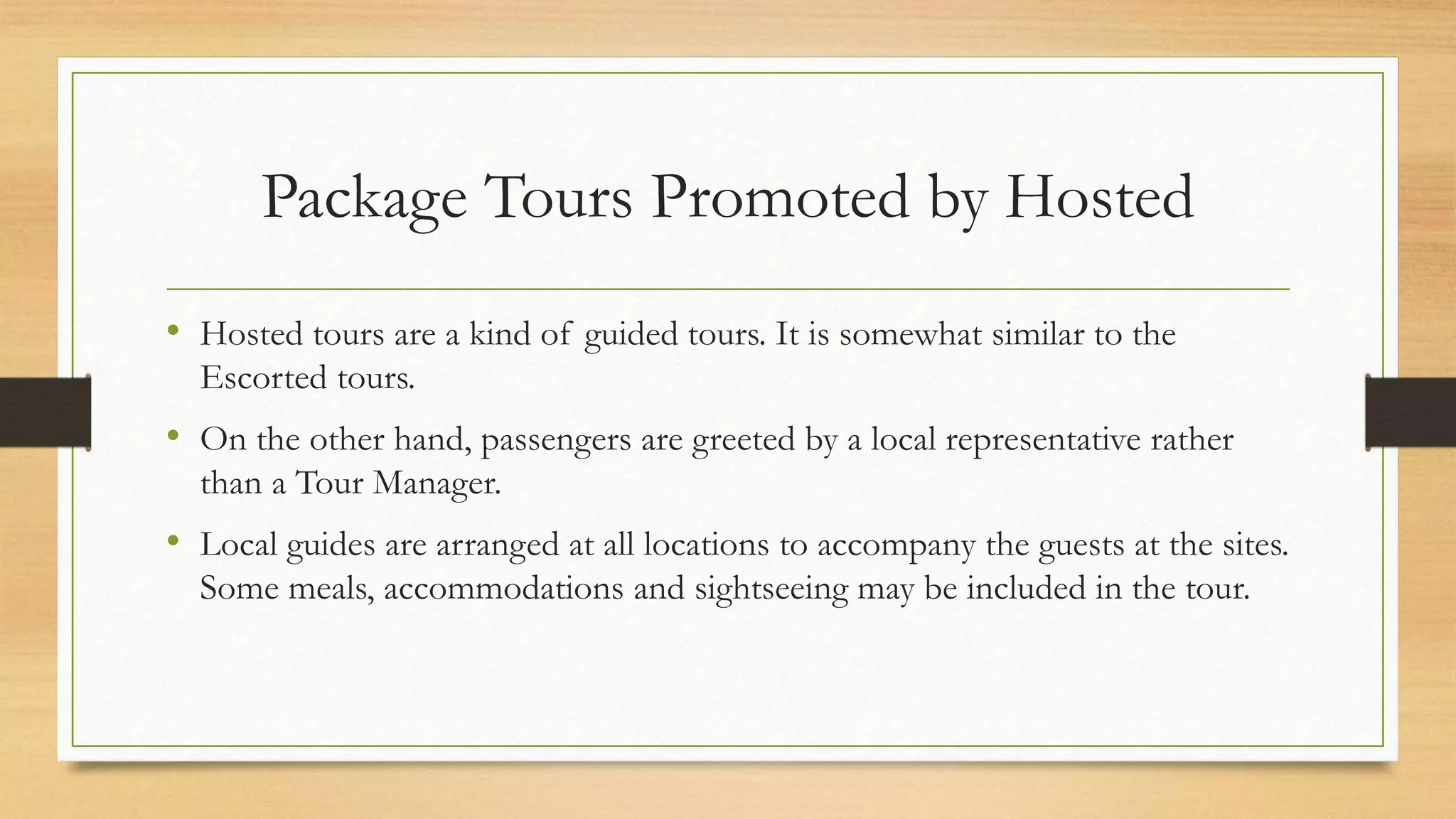 Classification of Tour Packages | PPTX