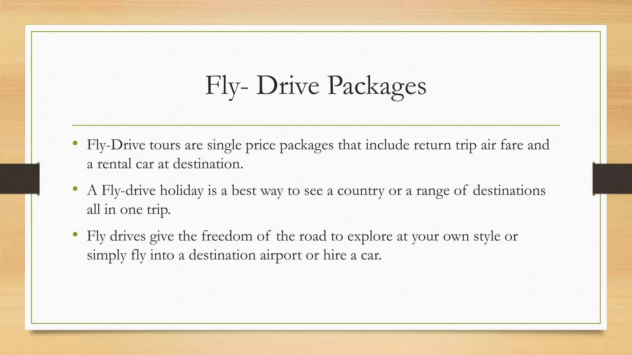 Classification of Tour Packages | PPTX