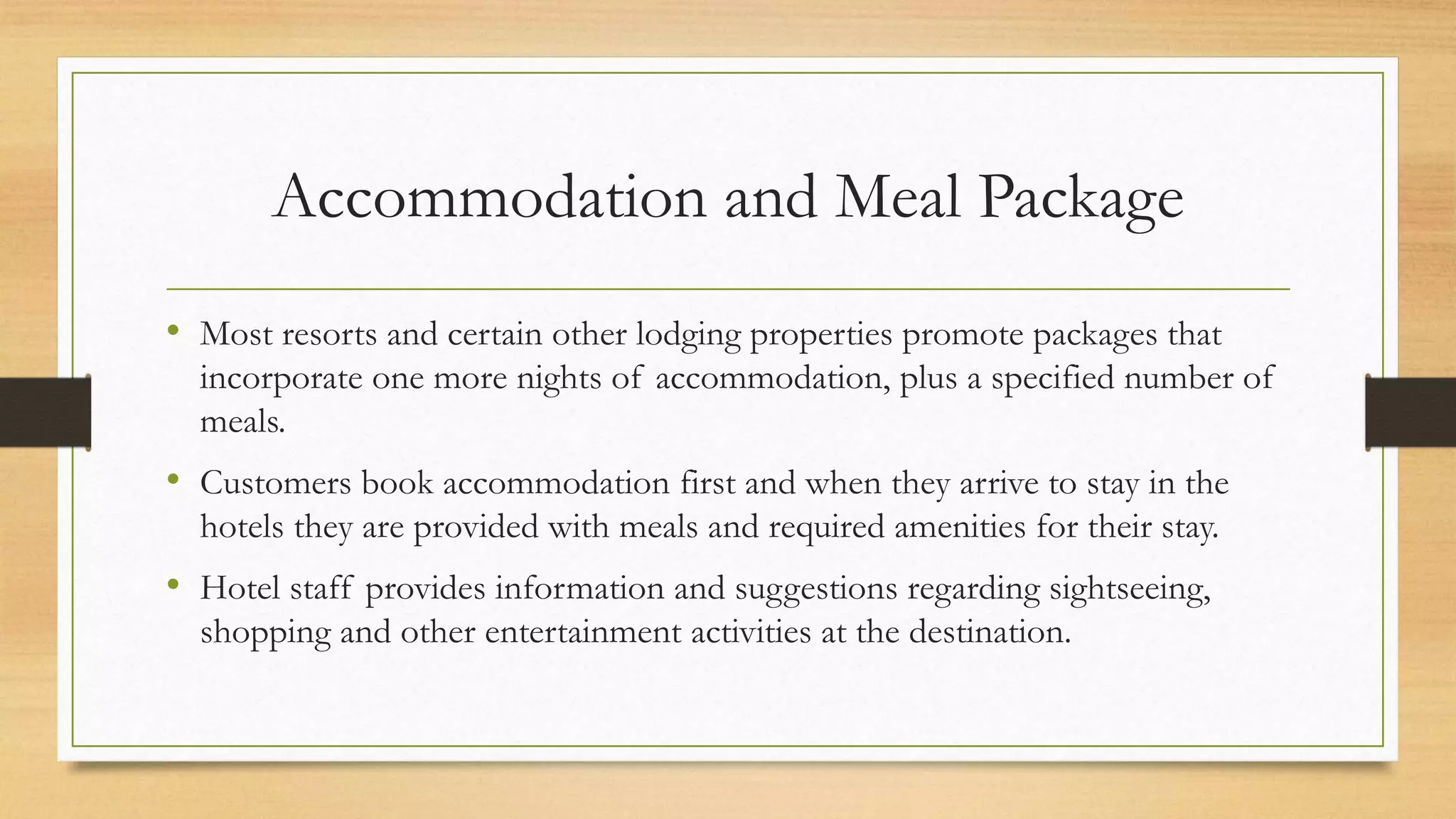 Classification of Tour Packages | PPTX