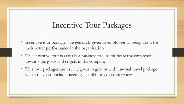 Classification of Tour Packages | PPTX | Travel Preparation and Advice ...