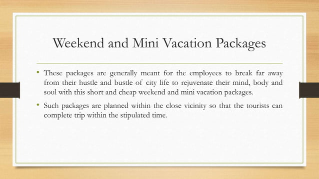 Classification of Tour Packages | PPTX | Travel Preparation and Advice ...