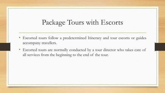 Classification of Tour Packages | PPTX | Travel Preparation and Advice ...