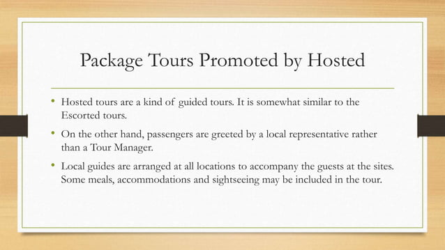 Classification of Tour Packages | PPTX | Travel Preparation and Advice ...