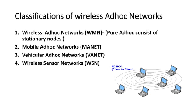 Classifications of wireless adhoc networks | PPTX | Internet of Things ...