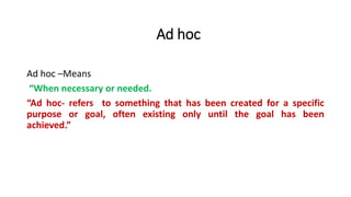 Classifications of wireless adhoc networks | PPTX | Internet of Things ...