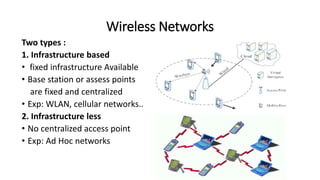 Classifications of wireless adhoc networks | PPTX