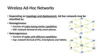 Classifications of wireless adhoc networks | PPTX | Internet of Things | Internet