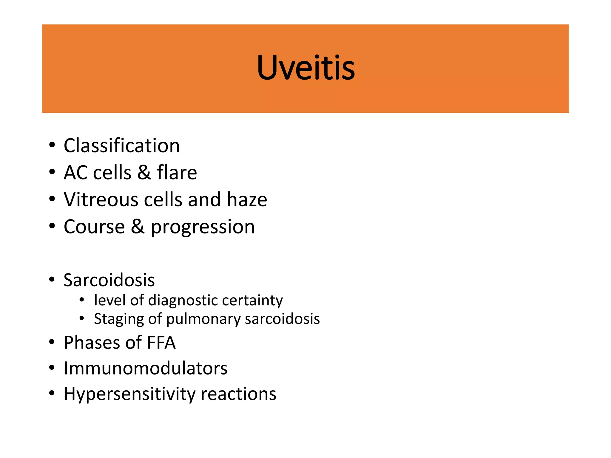Classification Staging Grading in Ophthalmology | PPTX