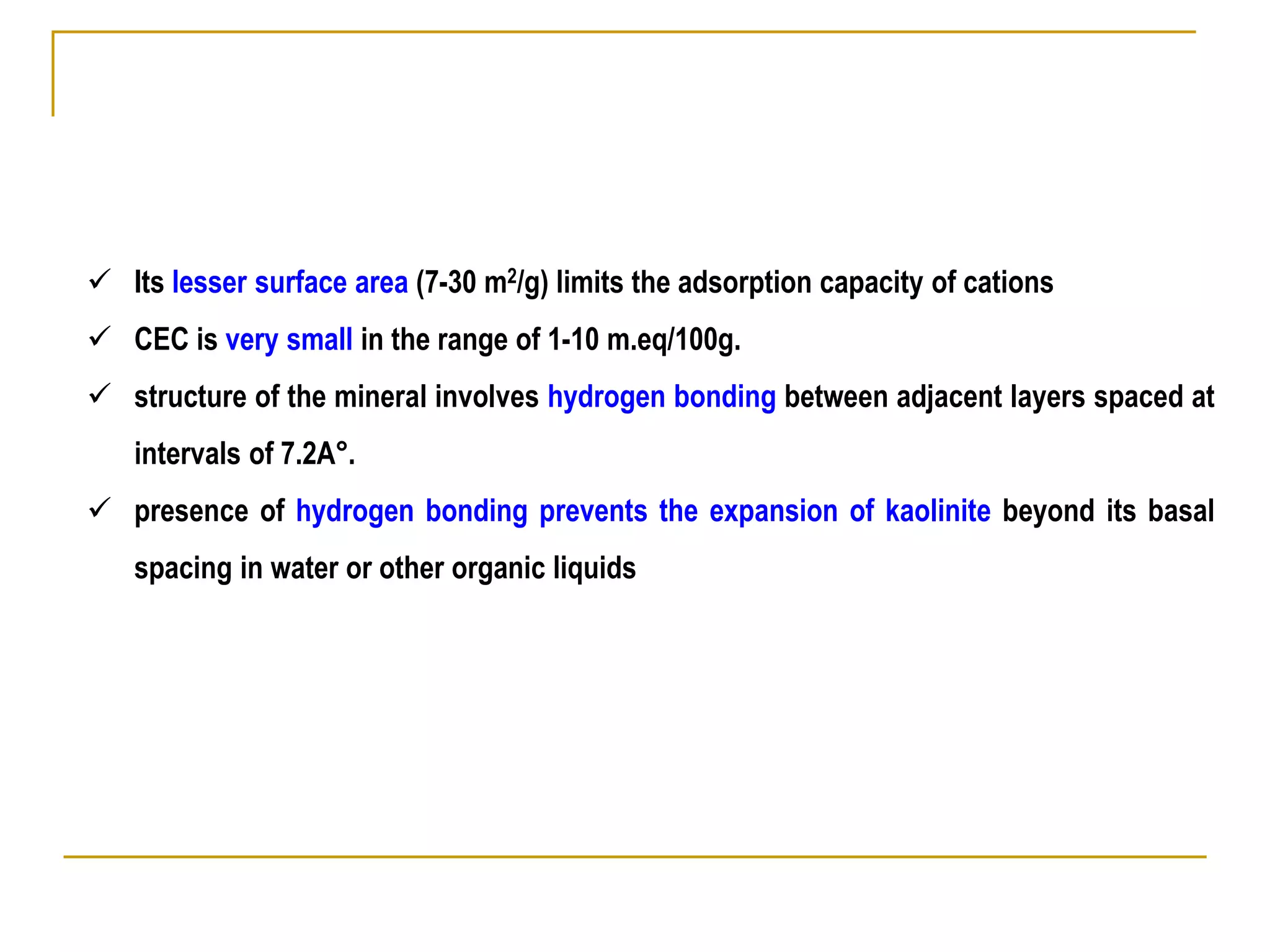 CLASSIFICATION, STRUCTURE, CHEMICAL COMPOSITION AND PROPERTIES OF CLAY ...