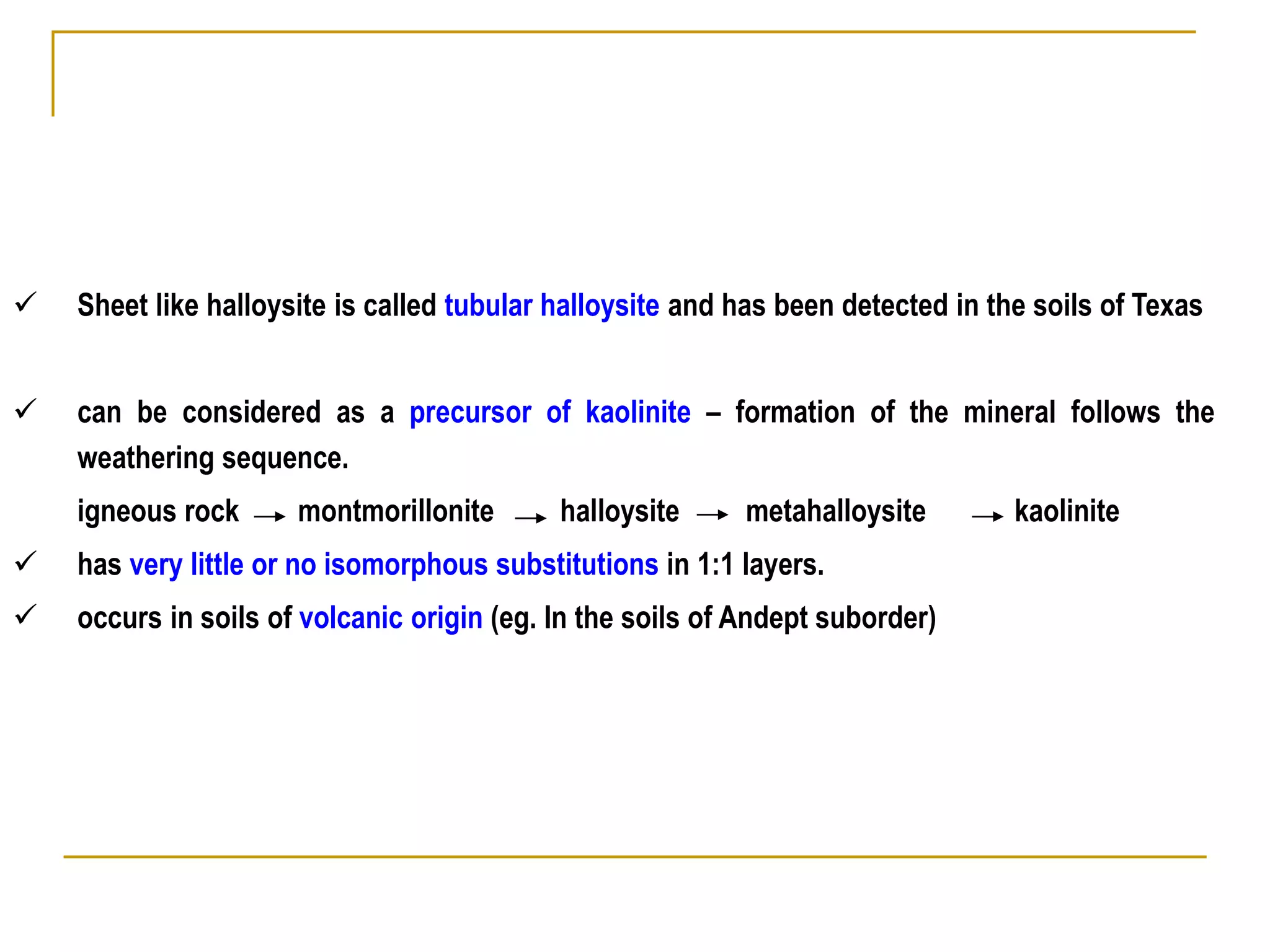 CLASSIFICATION, STRUCTURE, CHEMICAL COMPOSITION AND PROPERTIES OF CLAY ...