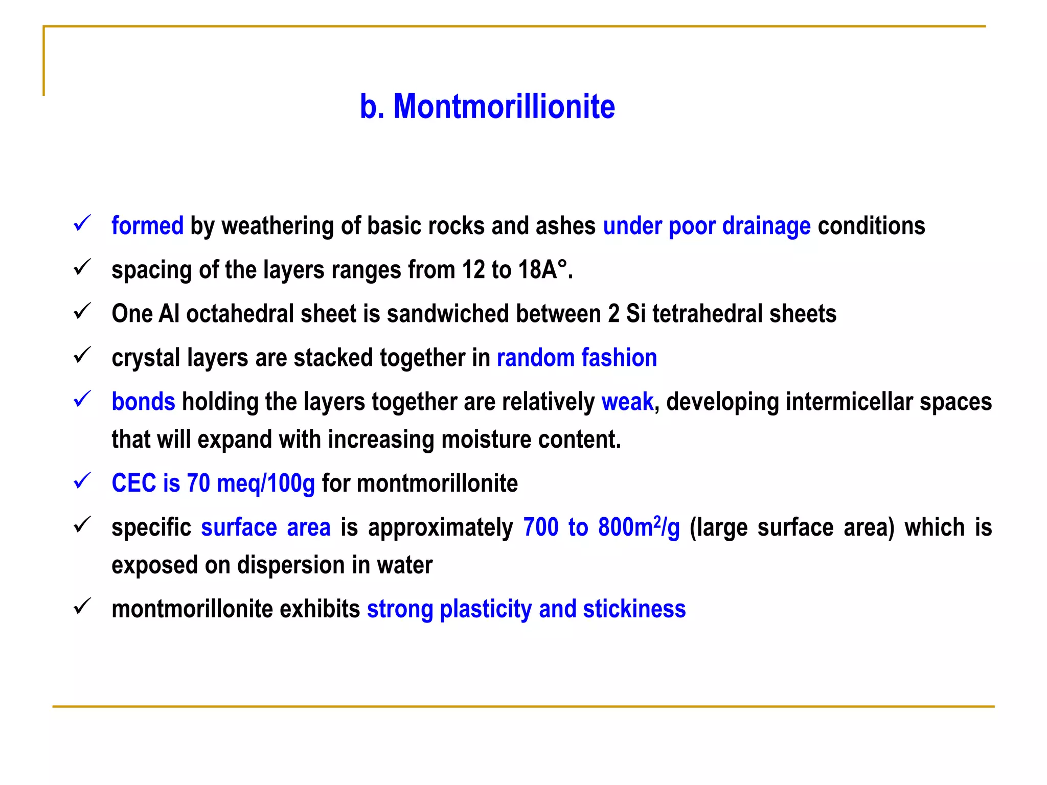 CLASSIFICATION, STRUCTURE, CHEMICAL COMPOSITION AND PROPERTIES OF CLAY ...