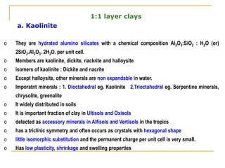 CLASSIFICATION, STRUCTURE, CHEMICAL COMPOSITION AND PROPERTIES OF CLAY ...