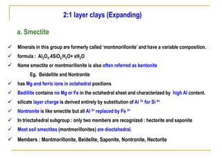 CLASSIFICATION, STRUCTURE, CHEMICAL COMPOSITION AND PROPERTIES OF CLAY ...