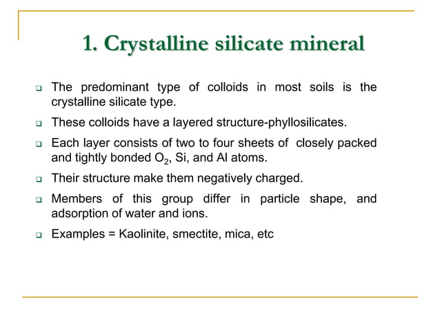 CLASSIFICATION, STRUCTURE, CHEMICAL COMPOSITION AND PROPERTIES OF CLAY ...