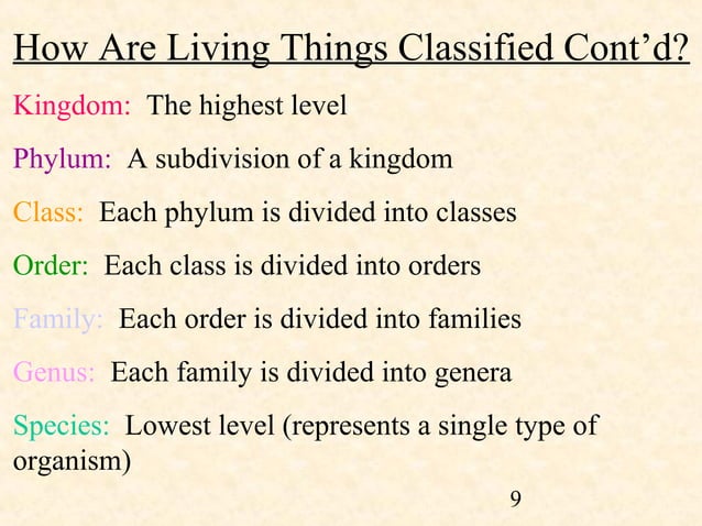 The Definition of CLASSIFICATION | PPT