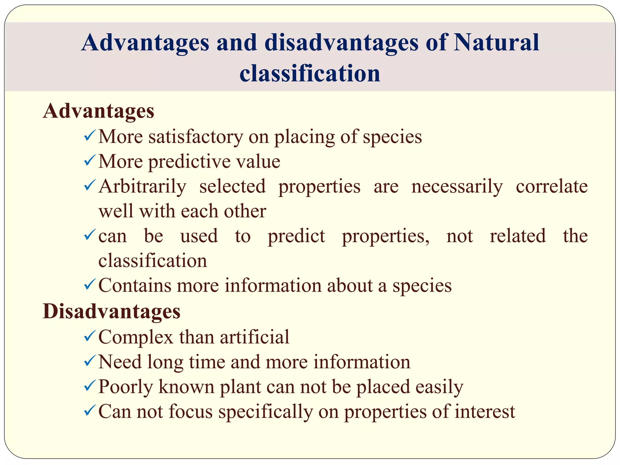 CLASSIFICATION SYSTEMS IN PLANTS | PPTX