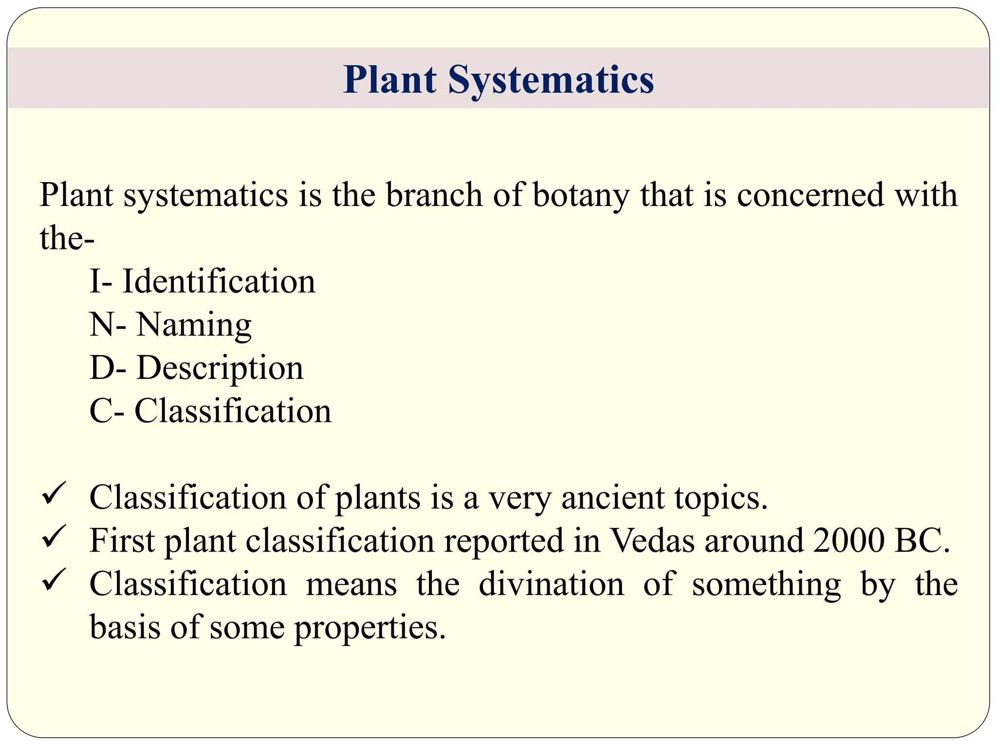 CLASSIFICATION SYSTEMS IN PLANTS | PPTX