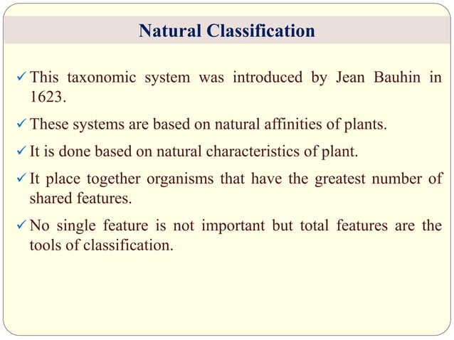 CLASSIFICATION SYSTEMS IN PLANTS | PPTX