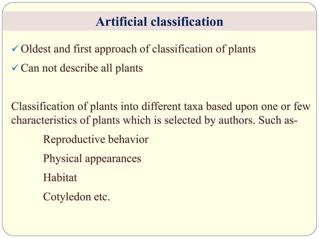 CLASSIFICATION SYSTEMS IN PLANTS | PPTX