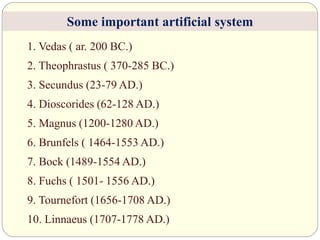 CLASSIFICATION SYSTEMS IN PLANTS | PPTX