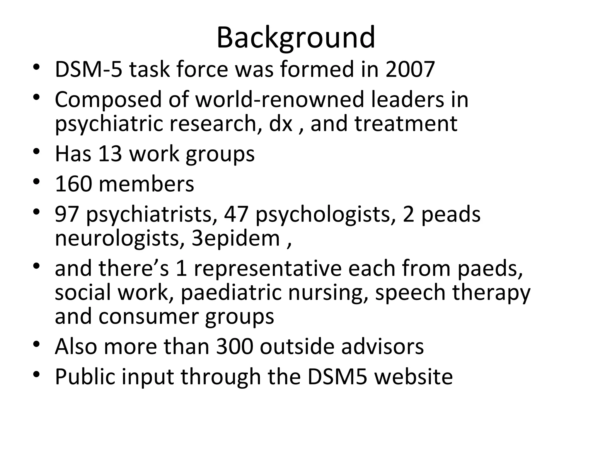 Classification systems in psychiatry part 2 dsm5 | PPT
