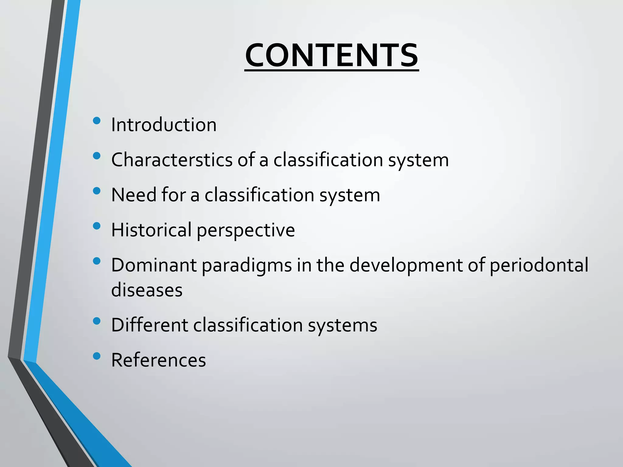 Classification Systems of Periodontal Diseases | PPTX
