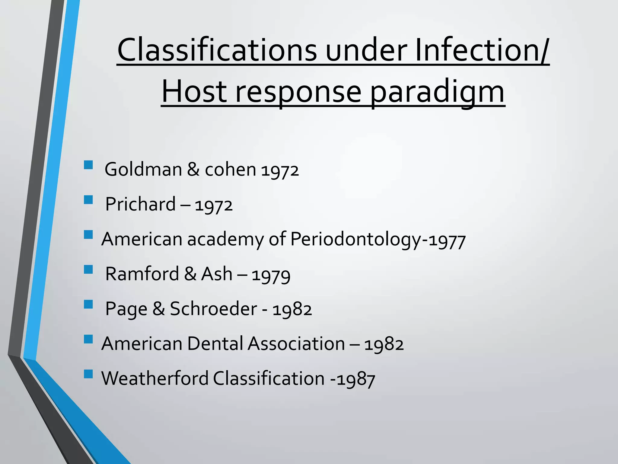 Classification Systems of Periodontal Diseases | PPTX