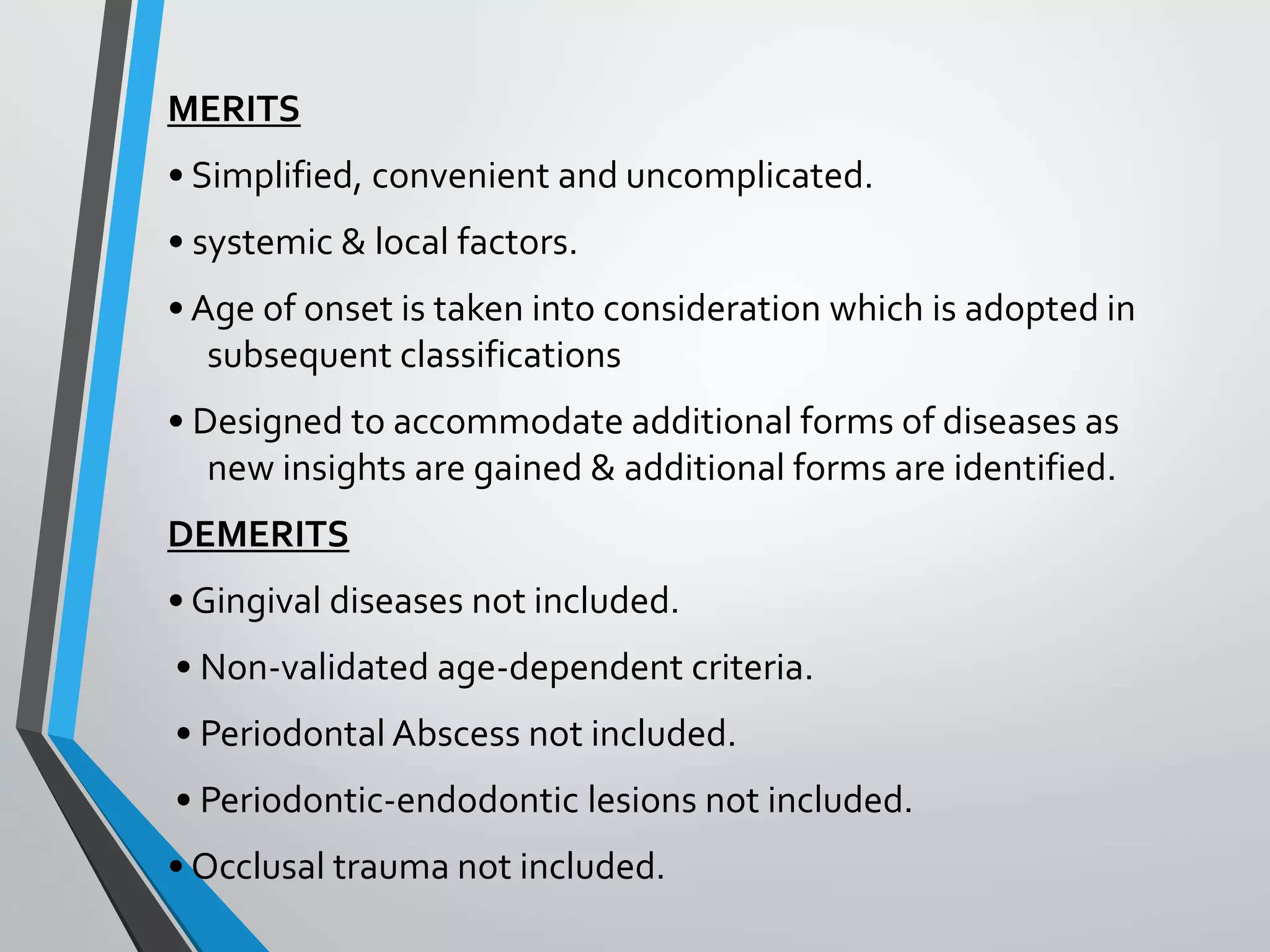 Classification Systems of Periodontal Diseases | PPTX