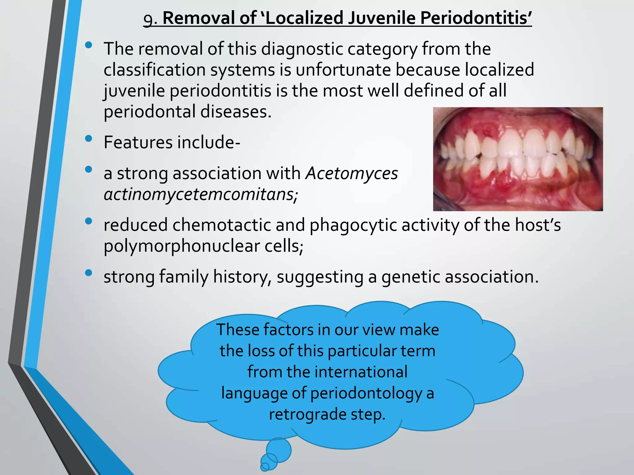Classification Systems of Periodontal Diseases | PPTX