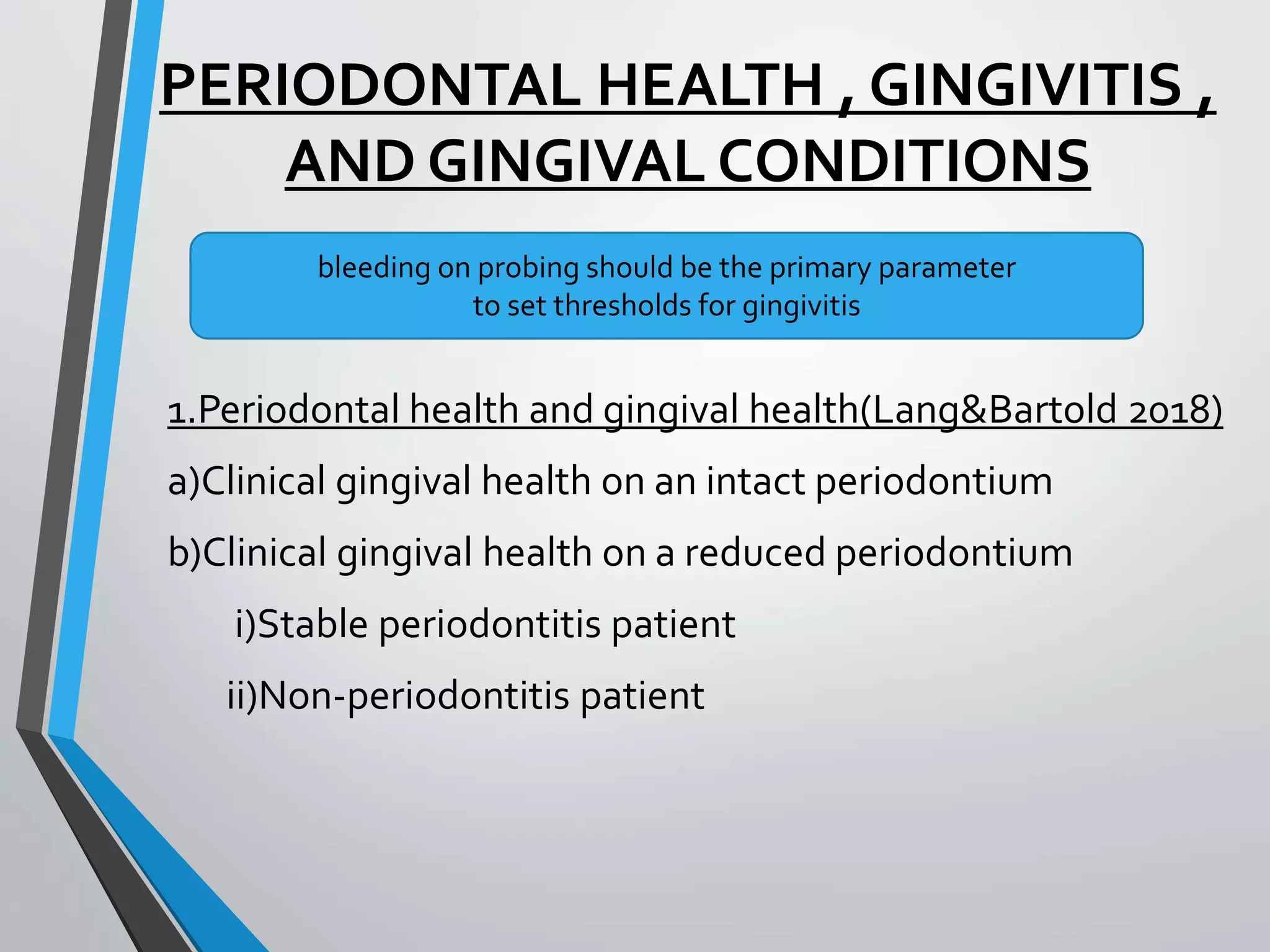 Classification Systems of Periodontal Diseases | PPTX