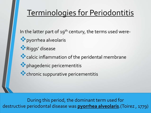 Classification Systems of Periodontal Diseases | PPTX