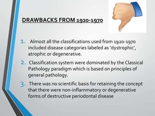 Classification Systems of Periodontal Diseases | PPTX