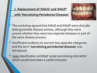 Classification Systems of Periodontal Diseases | PPTX