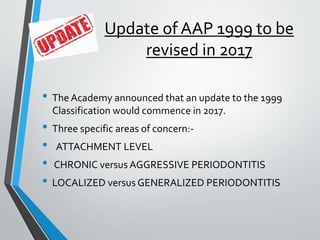 Classification Systems of Periodontal Diseases | PPTX