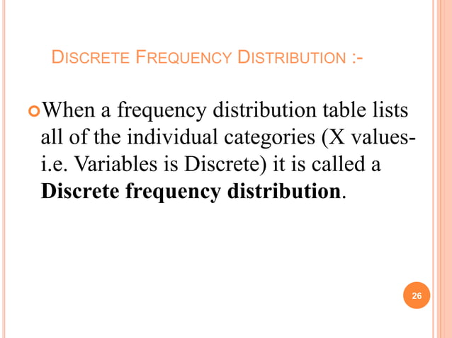Classification And Tabulation Of Data Pptx Physics Science