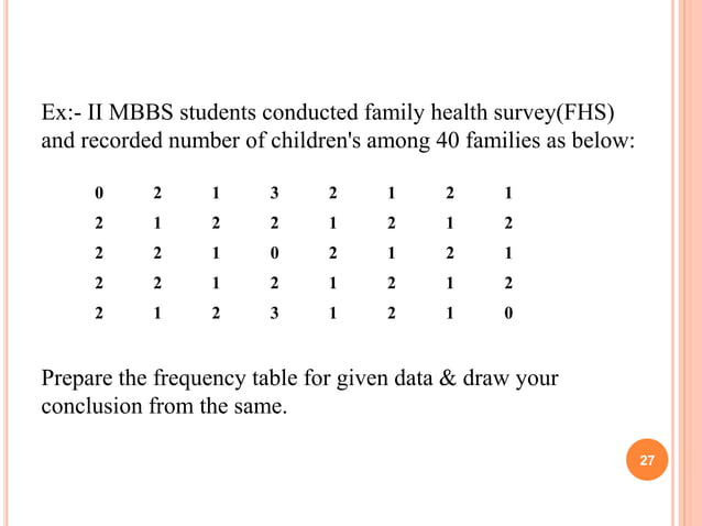 Classification And Tabulation Of Data Pptx Physics Science